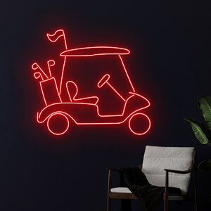 Golf Cart Neon Sign, Golfer LED Light, Golfing LED Sign, Golf Caddy ...