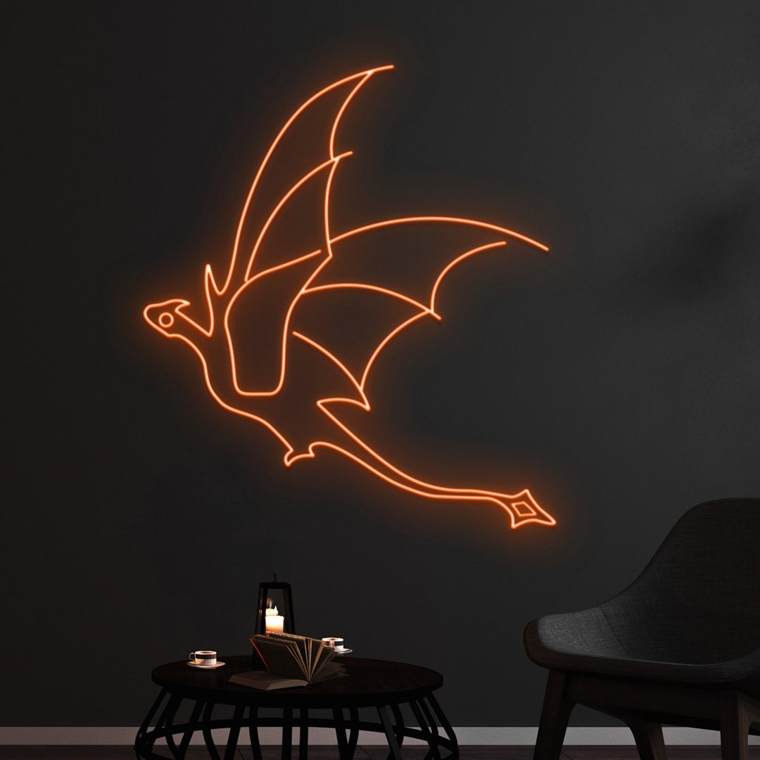 Dragon Neon Sign, Dragon Led Sign, Flying Dragon Led Light, Flying ...