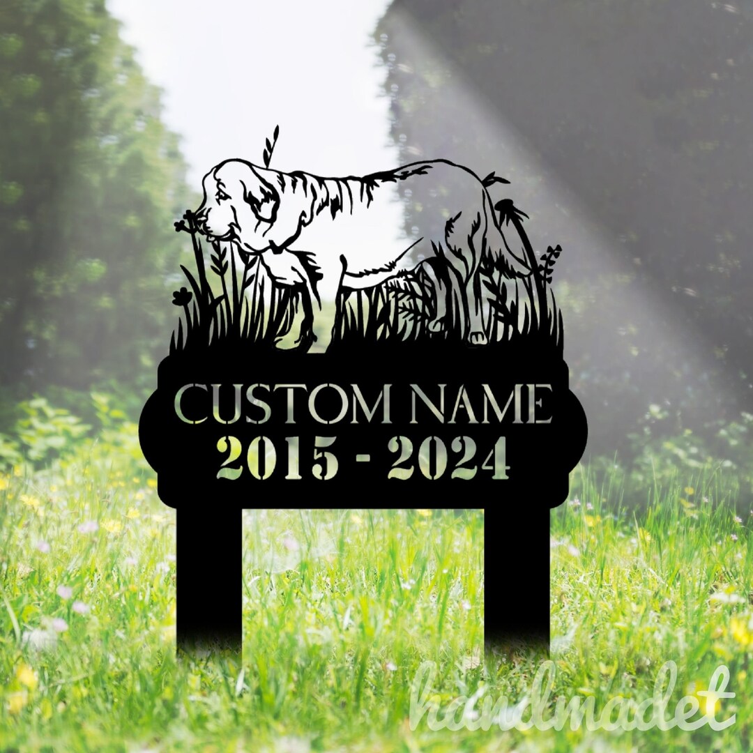 Custom Spanish Mastiff Memorial Stake, Spanish Mastiff Stake Metal Sign ...