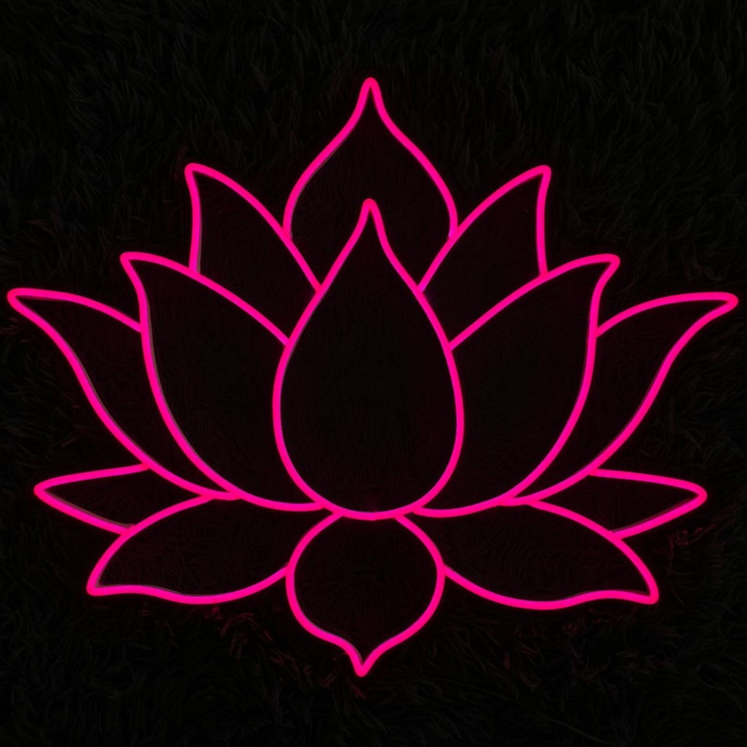 Custom Lotus Flower Neon Sign, Lotus LED Light, Yoga Neon Light ...