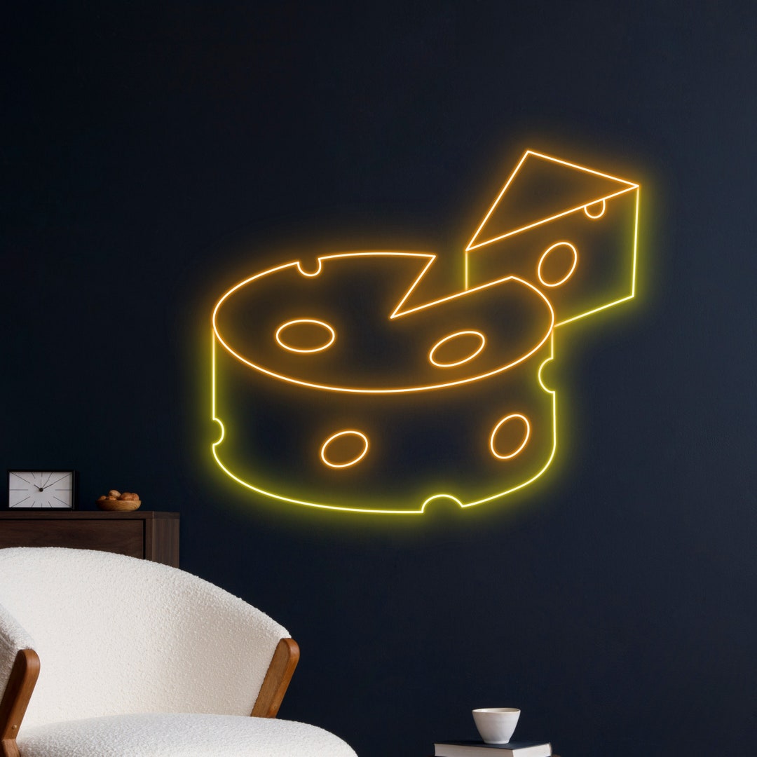 Custom Cheese Neon Sign, Cheese Neon Light, Personalized Food Name Neon ...