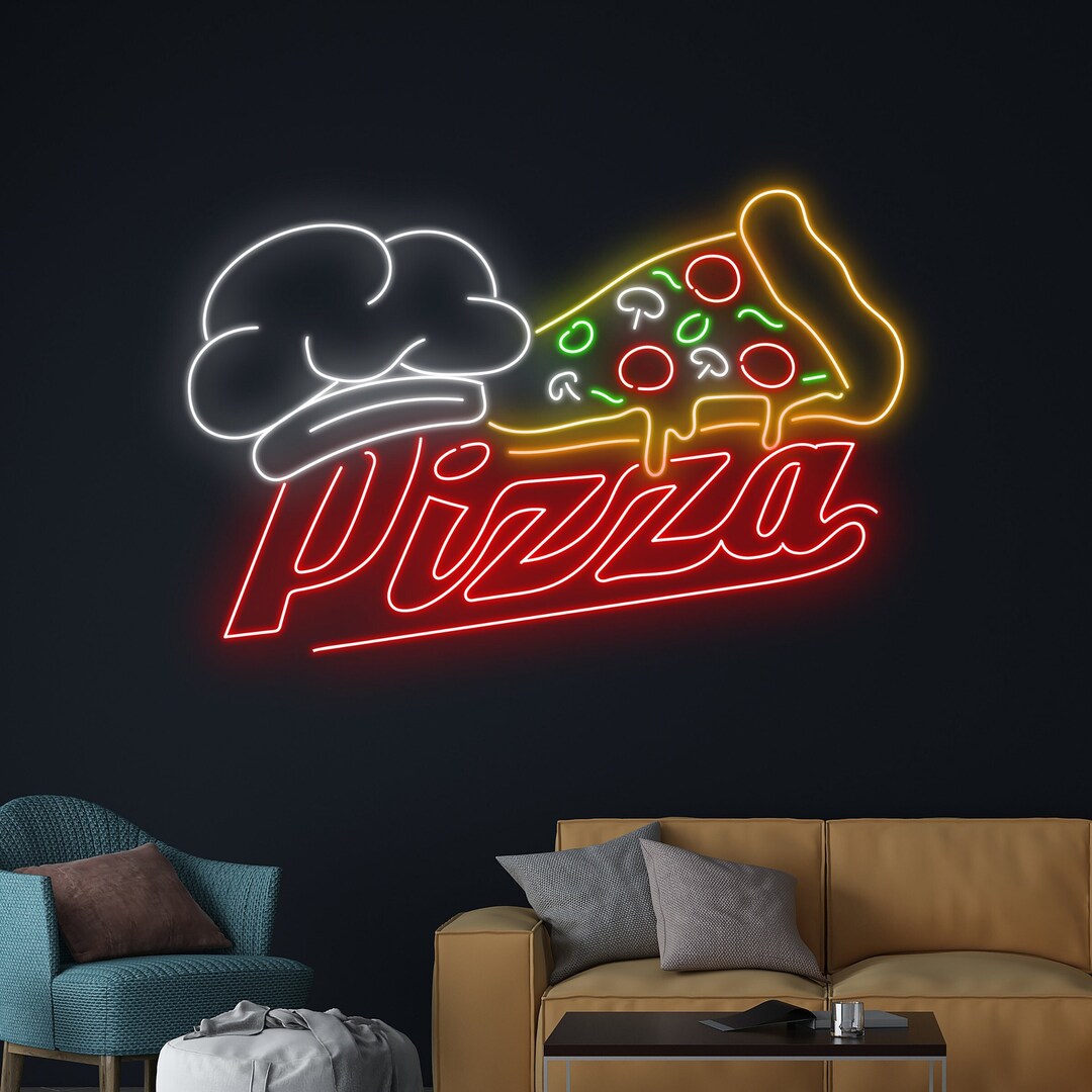 Pizza Neon Sign, Pizza Neon Light, Pizza Led Light, Pizza Slice Led ...