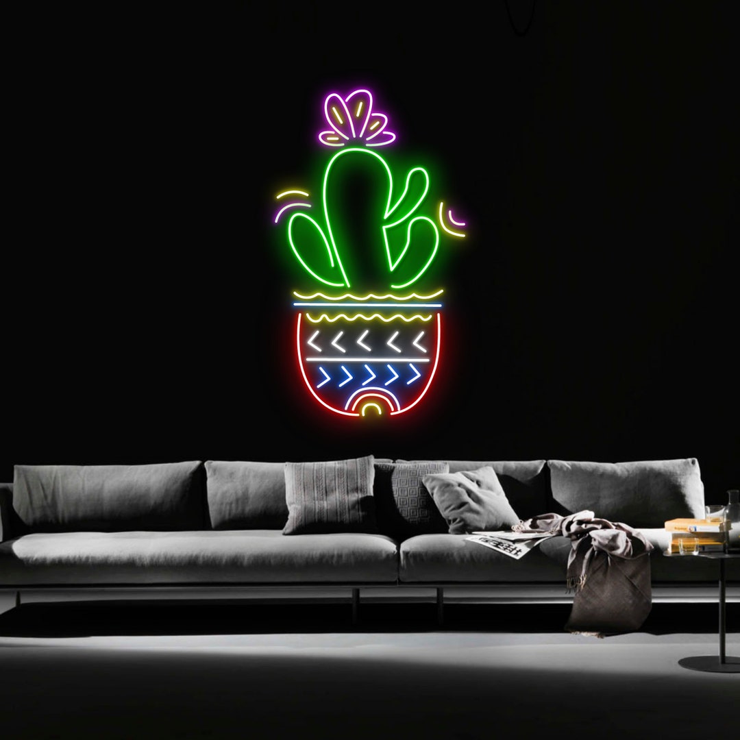 Cactus Neon Sign, Cactus Led Signs, Cactus Wall Led Lights, Cactus ...