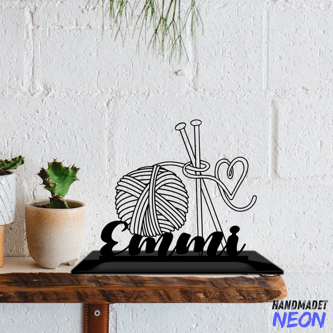 Custom Ball Yarn Heart Table Decor Ball Yarn Metal Shelf Decor Home ...