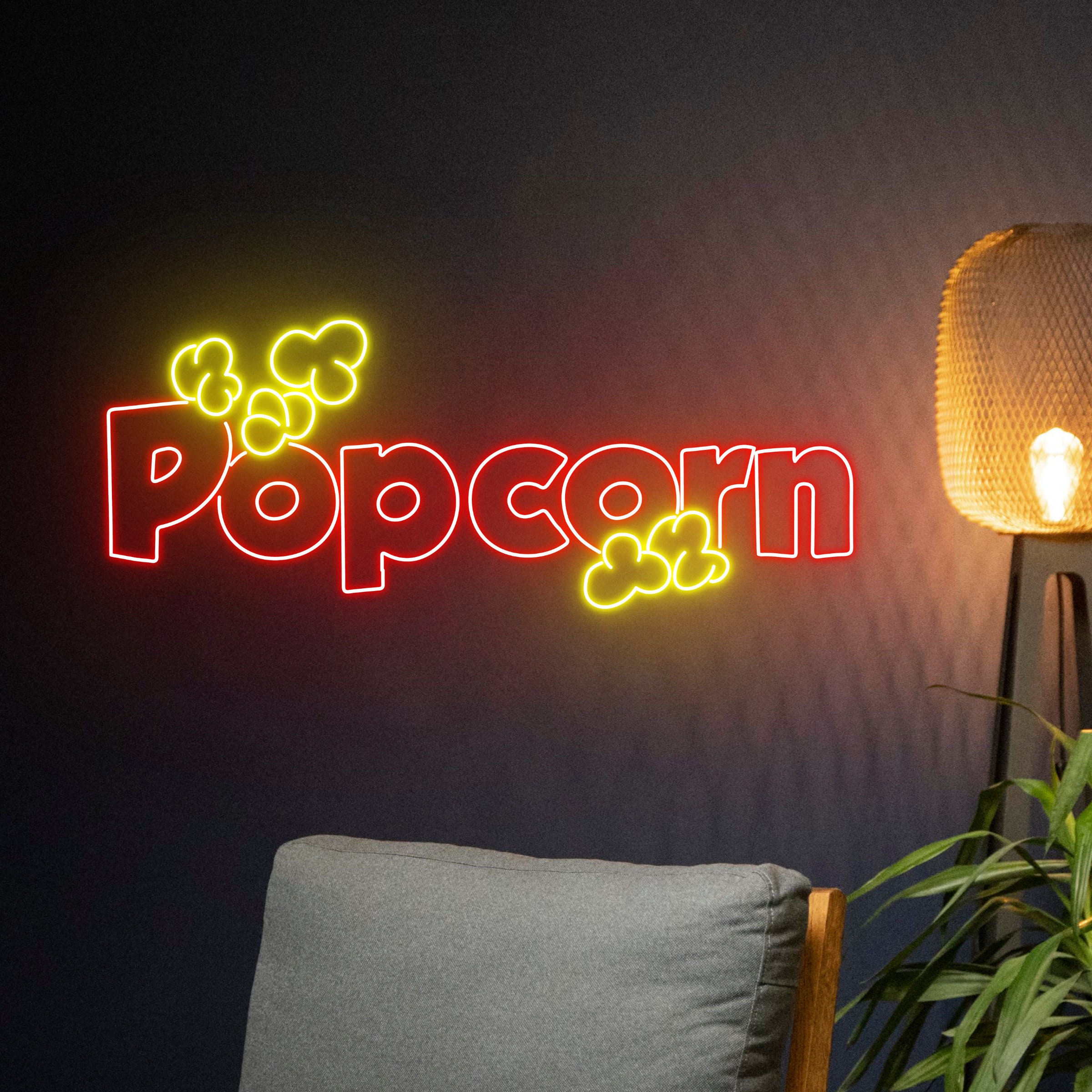 Popcorn Neon Sign Popcorn Neon Light Popcorn Led Light - Etsy