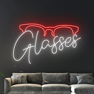 Glasses Neon Sign, Eyewear Neon Light, Eyeglasses Led Sign, Glasses Led ...