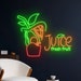 Juice Fresh Fruit Neon Sign, Juice LED Light, Fresh Fruit Neon Light ...