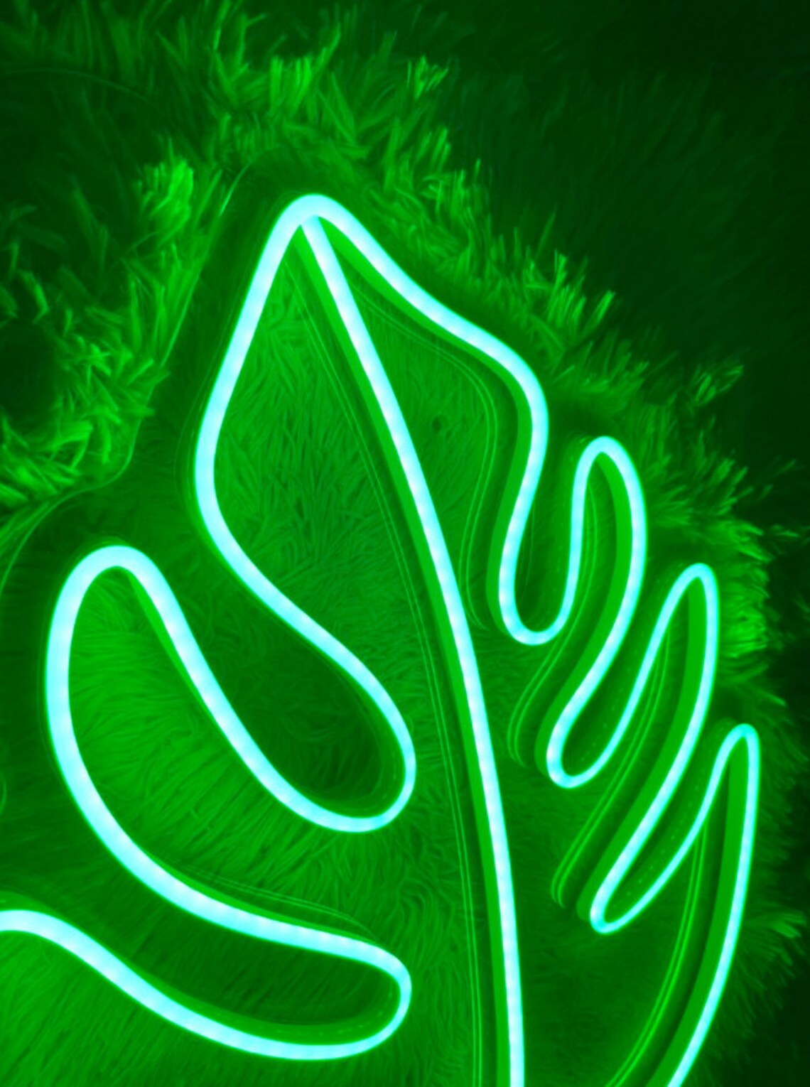 Monstera Leaf Led Sign Monstera Leaf Neon Sign Wall Decor - Etsy
