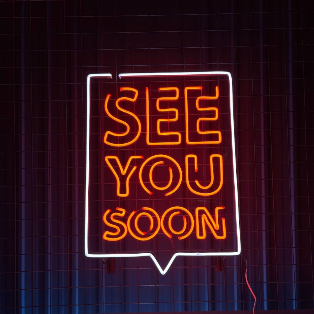 See You Soon Neon Sign, See You Soon Led Sign, See You Soon Quote Neon ...