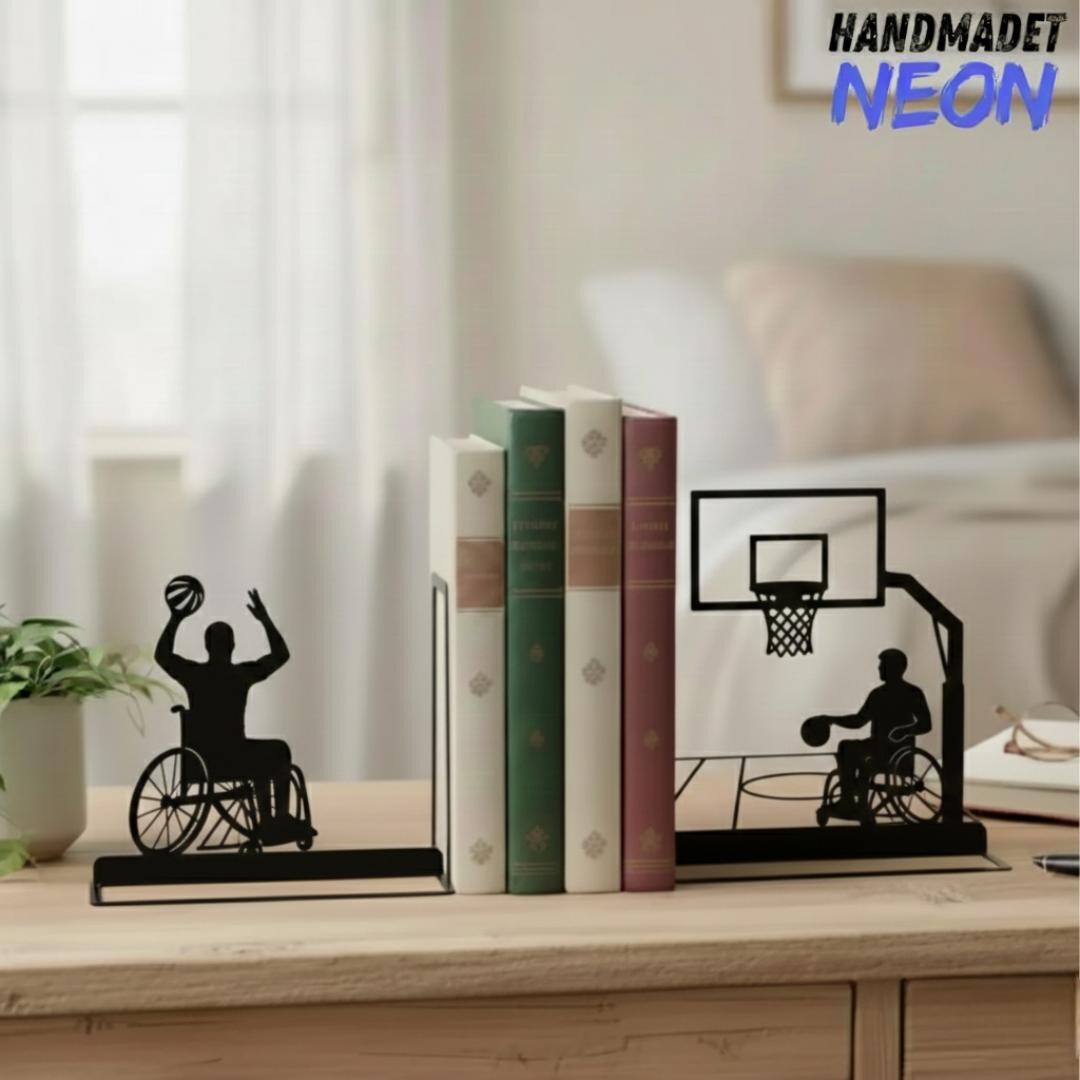 Personalized Wheelchair Basketball Metal Bookends, Custom Basketball ...