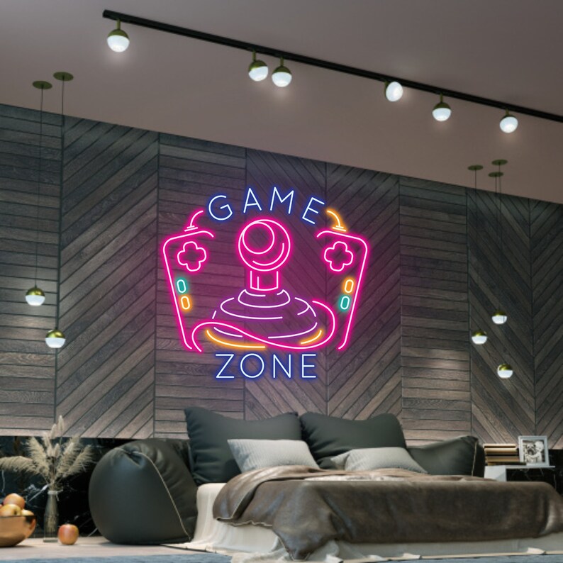 Controller Neon Sign Game Zone Led Sign Game Led Sign - Etsy