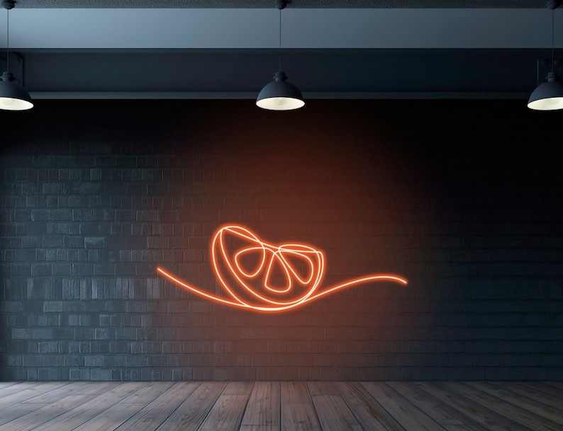 Orange Neon Sign, Orange Led Sign, Custom Neon Sign, Best Gifts, Fruit ...