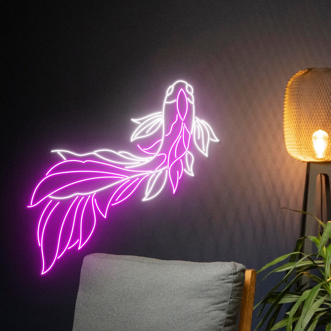 Koi Fish Neon Sign, Koi Fish Led Lights, Koi Fish Neon Lights, Custom ...