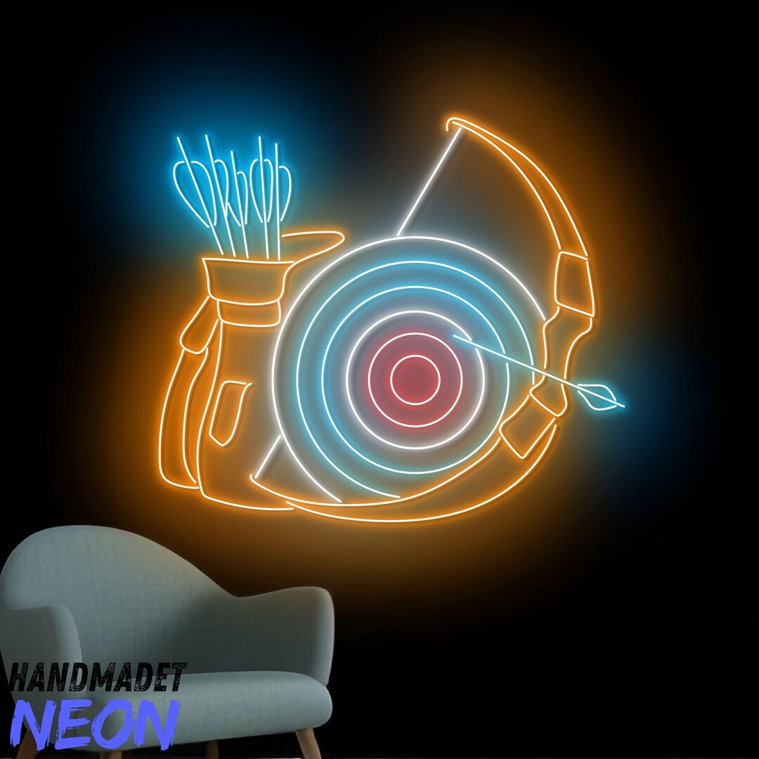 Archery Neon Sign, Archery Led Sign, Bow and Arrow Led Light, Bow ...