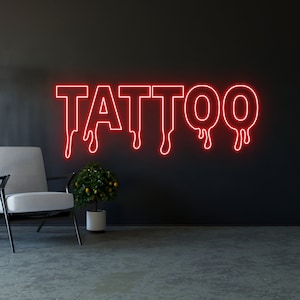 Dripping Tattoo Neon Signs, Dripping Tattoo Led Lights, Sign Decoration ...
