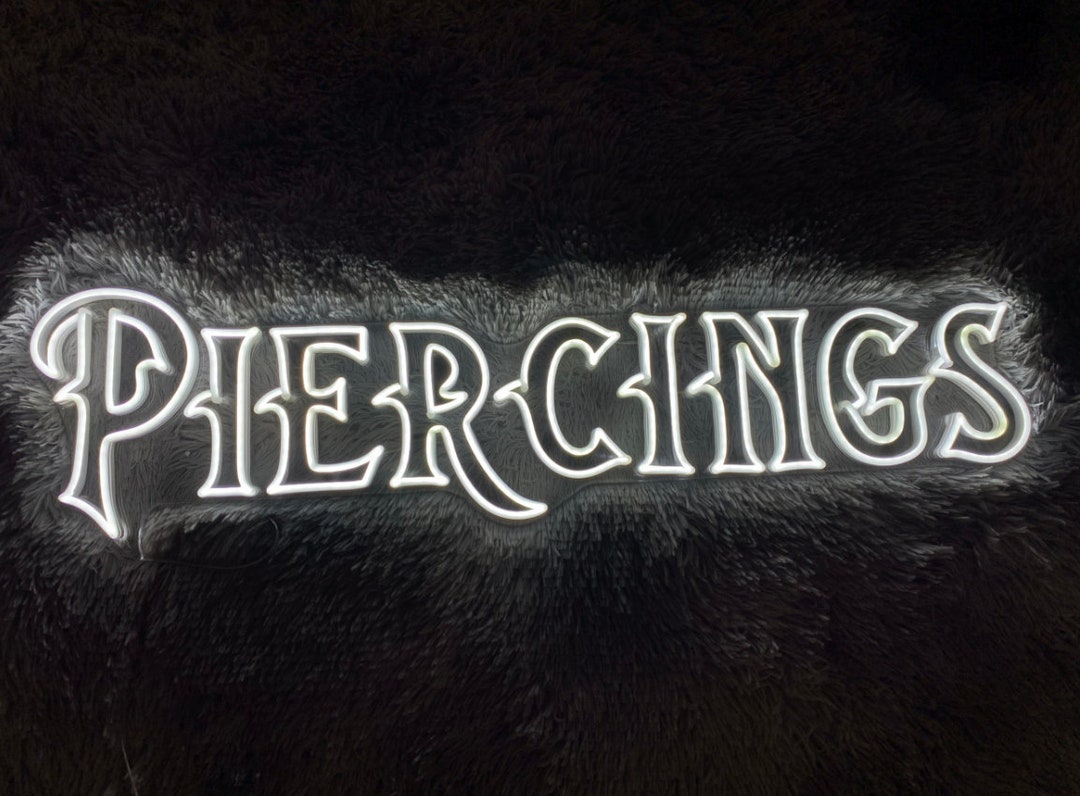 Piercings Led Sign, Piercings Neon Sign, Wall Decor, Shop Neon Sign ...