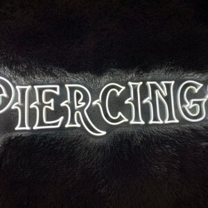 Piercings Led Sign, Piercings Neon Sign, Wall Decor, Shop Neon Sign ...