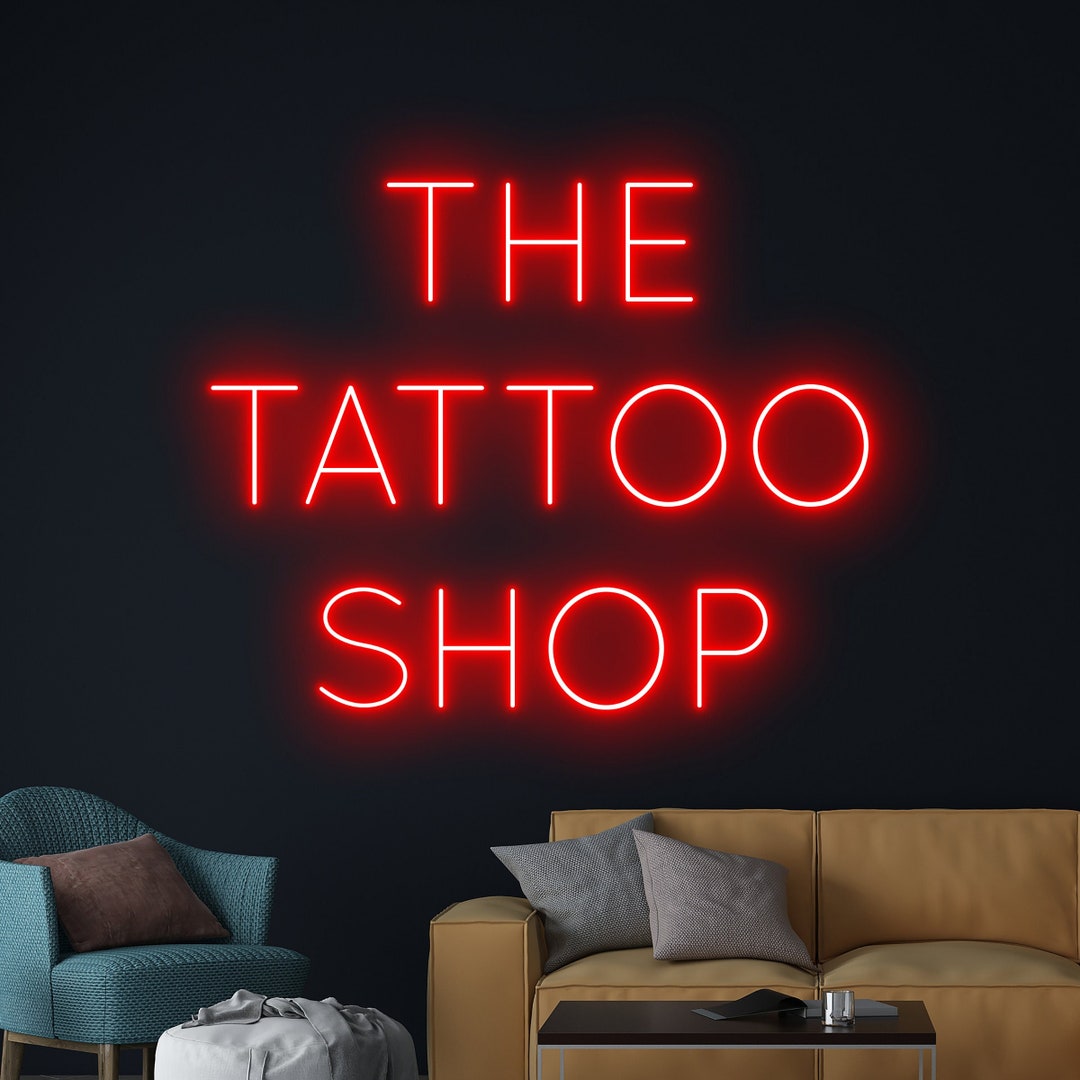 Tattoo Shop Neon Light, Tattoo Shop Led Sign, Tattoo Salon Led Light ...