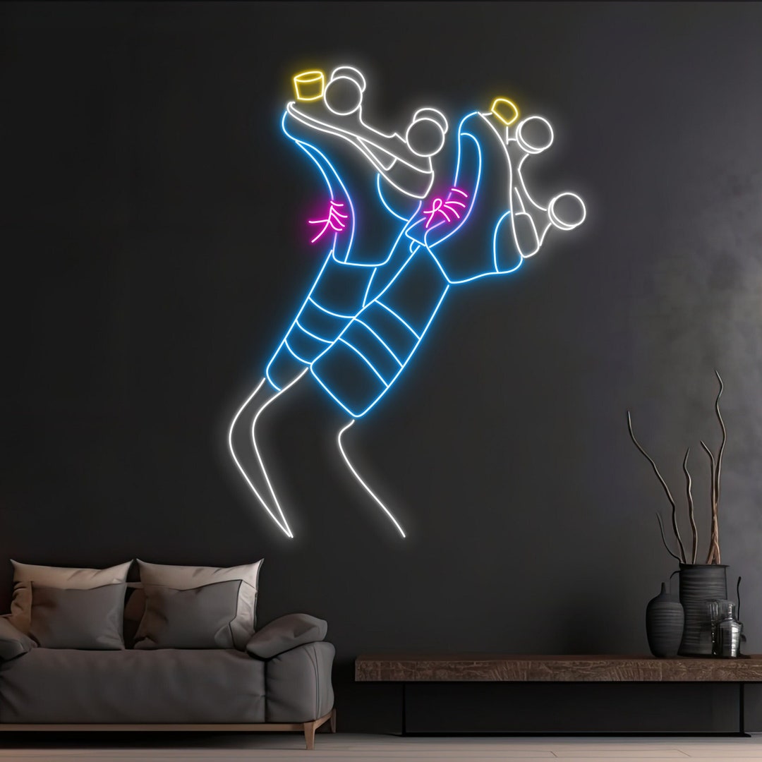 Custom Roller Skate Girl Legs Neon Sign, Rolling Skate Led Sign, Skate ...