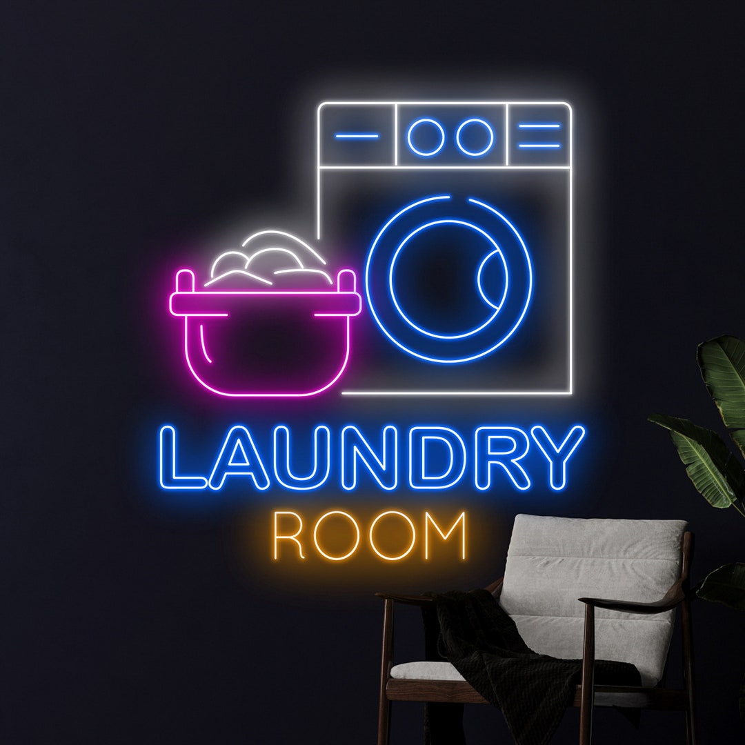 Laundry Led Sign, Wardrobe Hanger Neon Sign, Laundry Led Light ...