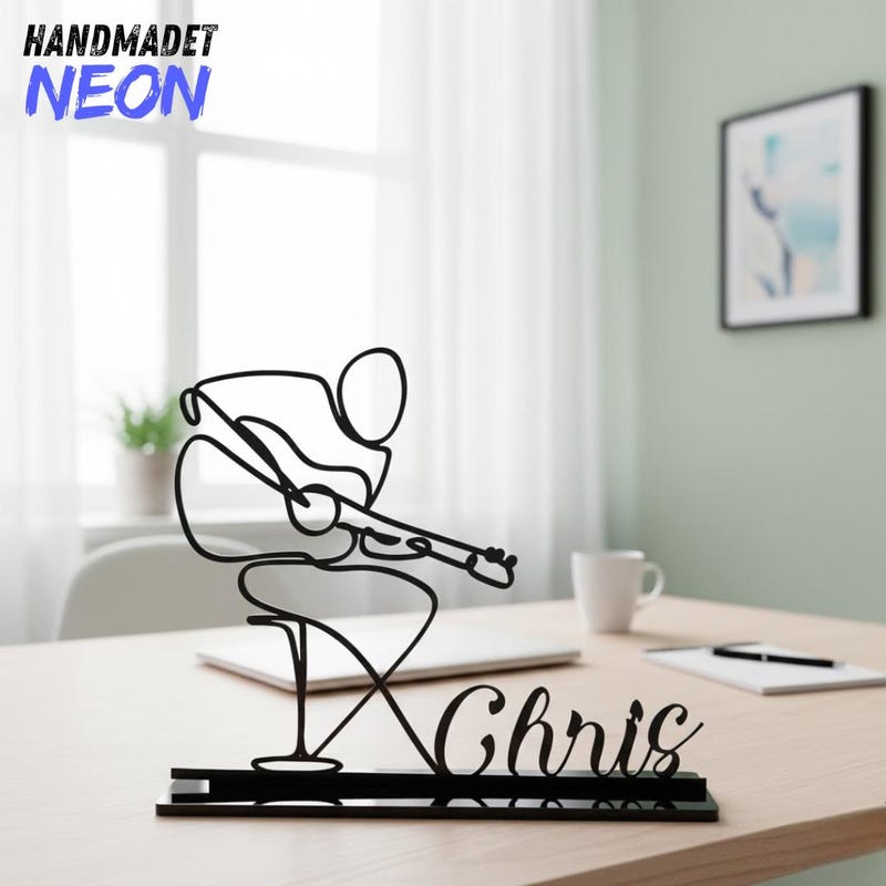 Guitarist Metal Line - Etsy