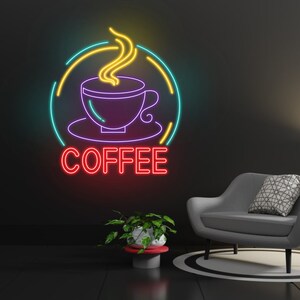 Coffee Open Led Sign, Coffee Led Sign, Wall Decor, Bar Neon Sign ...