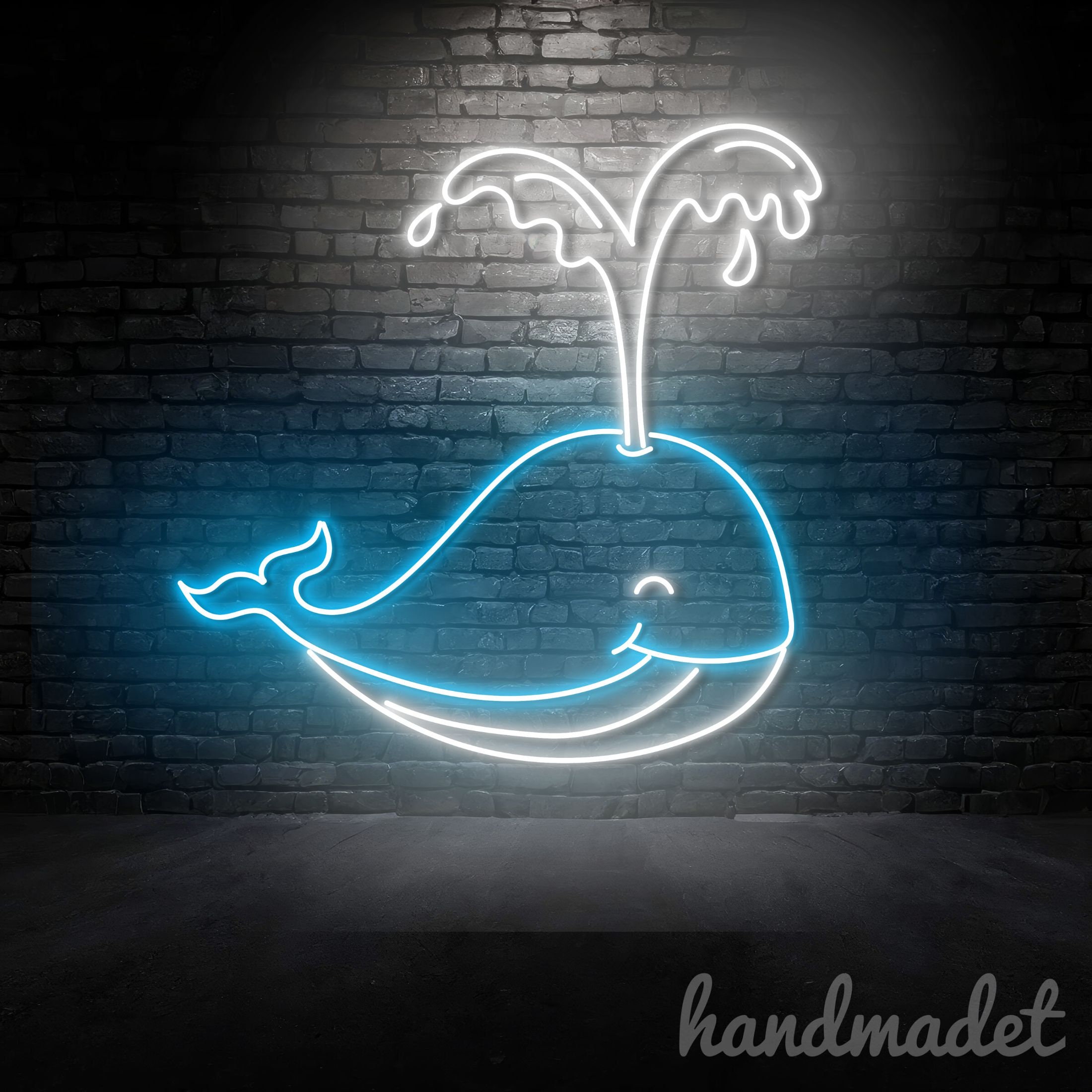 Whale Neon Sign, Whale Led Sign, Cute Whale Neon Light, Funny Whale Led ...