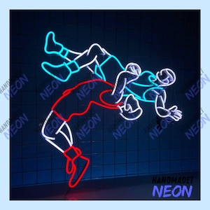 Wrestling Neon Sign, Wrestling Led Sign, Wrestling Led Light, Wrestling ...