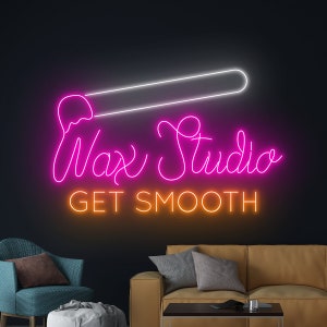 Wax Studio Get Smooth Neon Light, Waxing Neon Sign, Wax Studio Led ...