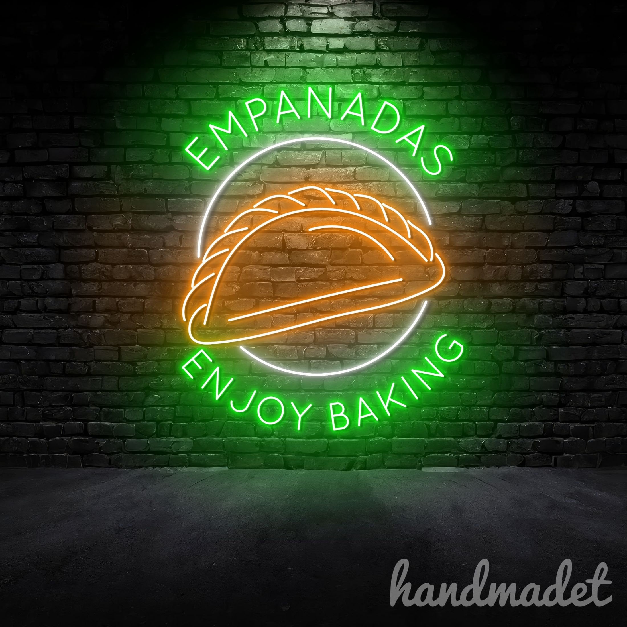 Empanadas Enjoy Baking Neon Wall Sign, Mexican Empanadas Led Wall Light ...
