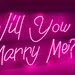 Marry Me Neon Sign Marry Me Led Sign Led Light Custom Neon - Etsy