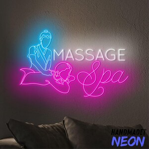 Massage Spa Neon Sign, Acupressure Massage Open Led Sign, Massage Body ...