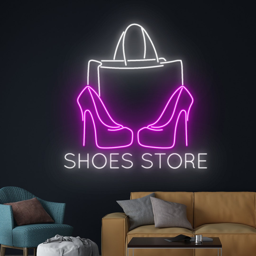 Shoes Store Neon Sign, Shoes Shop Neon Light, Sport Shoes Led Sign ...