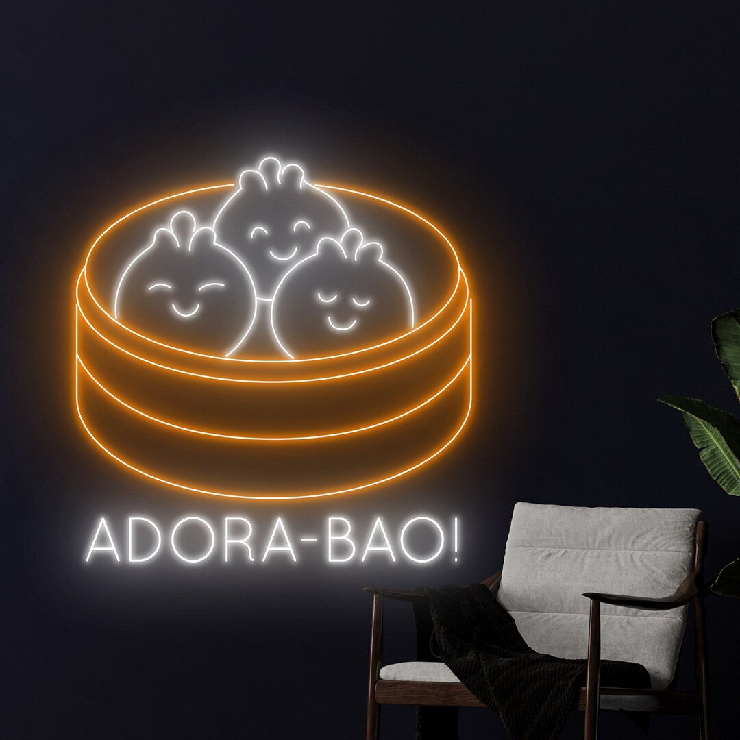 Adora-bao Neon Sign, Dimsum Led Sign, Dimsum Led Light, Custom Food ...