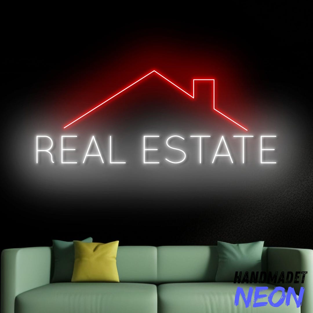 Real Estate Neon Sign, Real Estate Agency Led Sign, Real Estate Neon ...