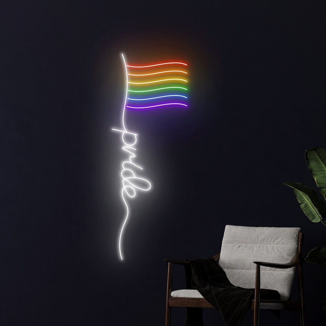 Pride Flag Neon Sign, Pride LGBT Flag Led Sign, Flag LGBT Neon Light ...