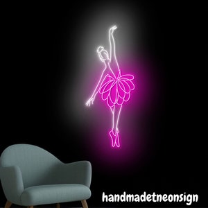 Ballerina Neon Sign, Ballet Led Sign, Ballet Dancer Neon Light, Dancing ...