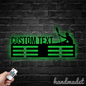 Custom Rowing Metal Wall Art LED Light, Rowing Metal Sign, Rowing Metal ...
