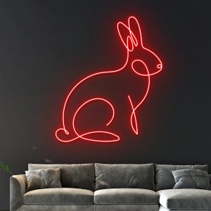 Rabbit Neon Sign, Bunny Neon Light, Easter Rabbit Led Light, Easter ...