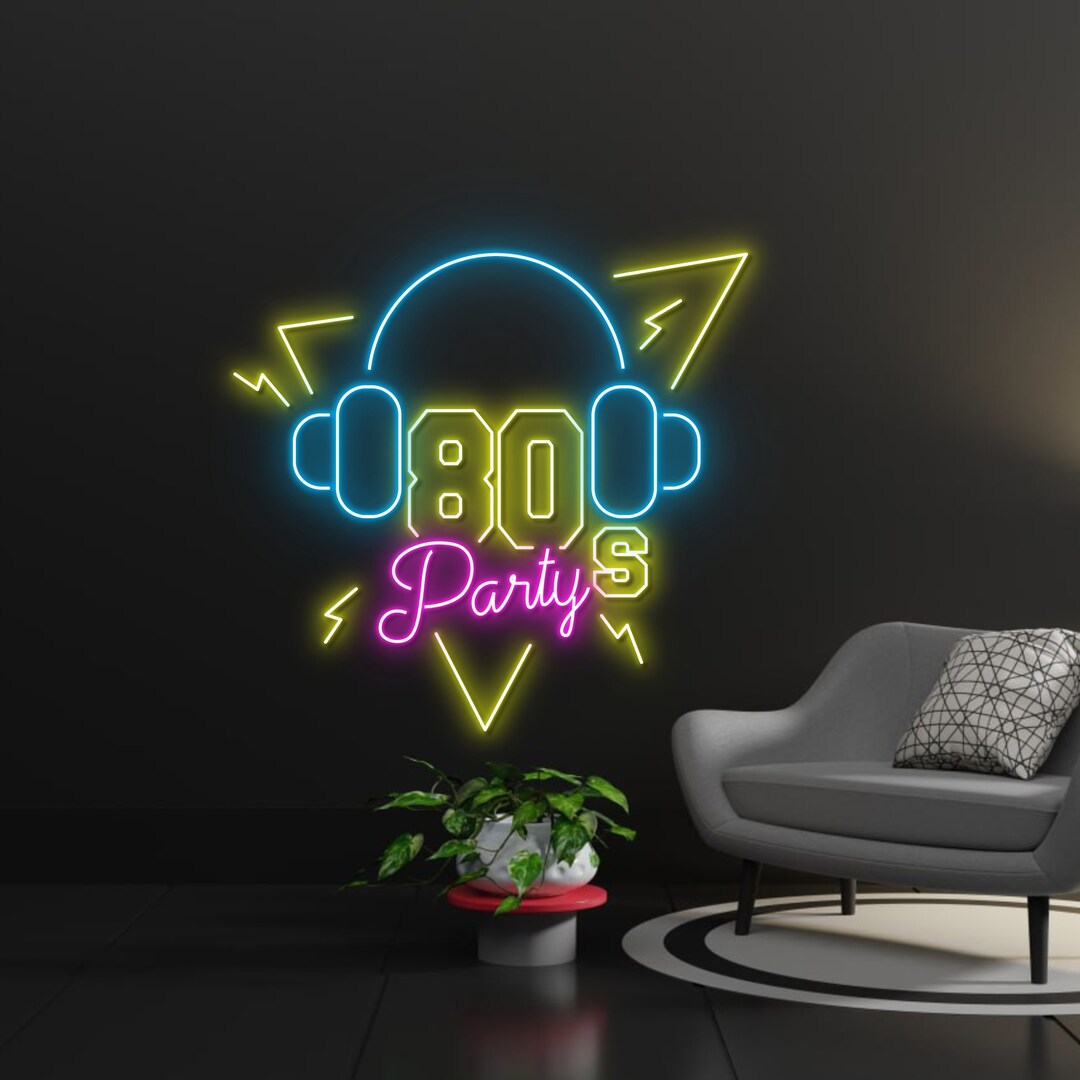 80's Party Led Sign, Back to the 80's Neon Sign, Wall Decor, 80's Party ...