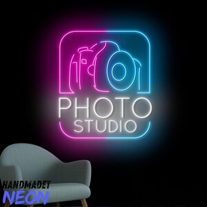 Photo Studio Neon Sign, Camera Led Sign, Studio Open Neon Light, Photo ...