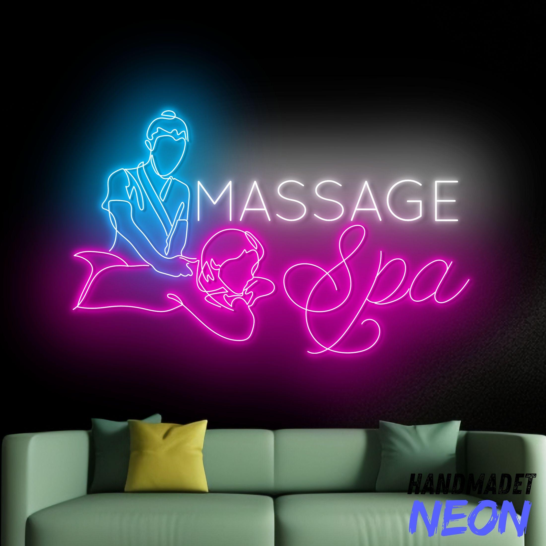 Massage Spa Neon Sign, Acupressure Massage Open Led Sign, Massage Body ...