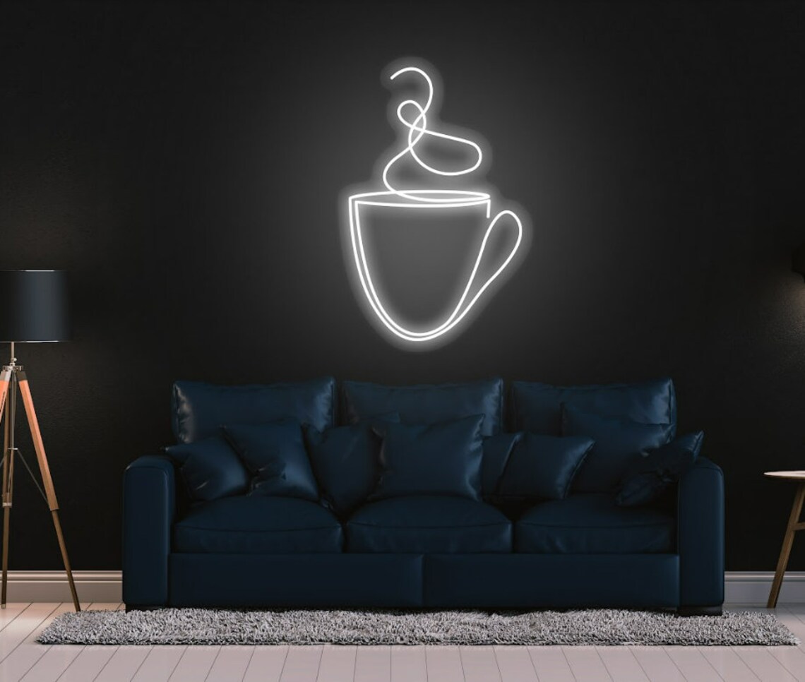 Coffee Cup Neon Sign Cup of Coffee Led Sign Wall Decor - Etsy