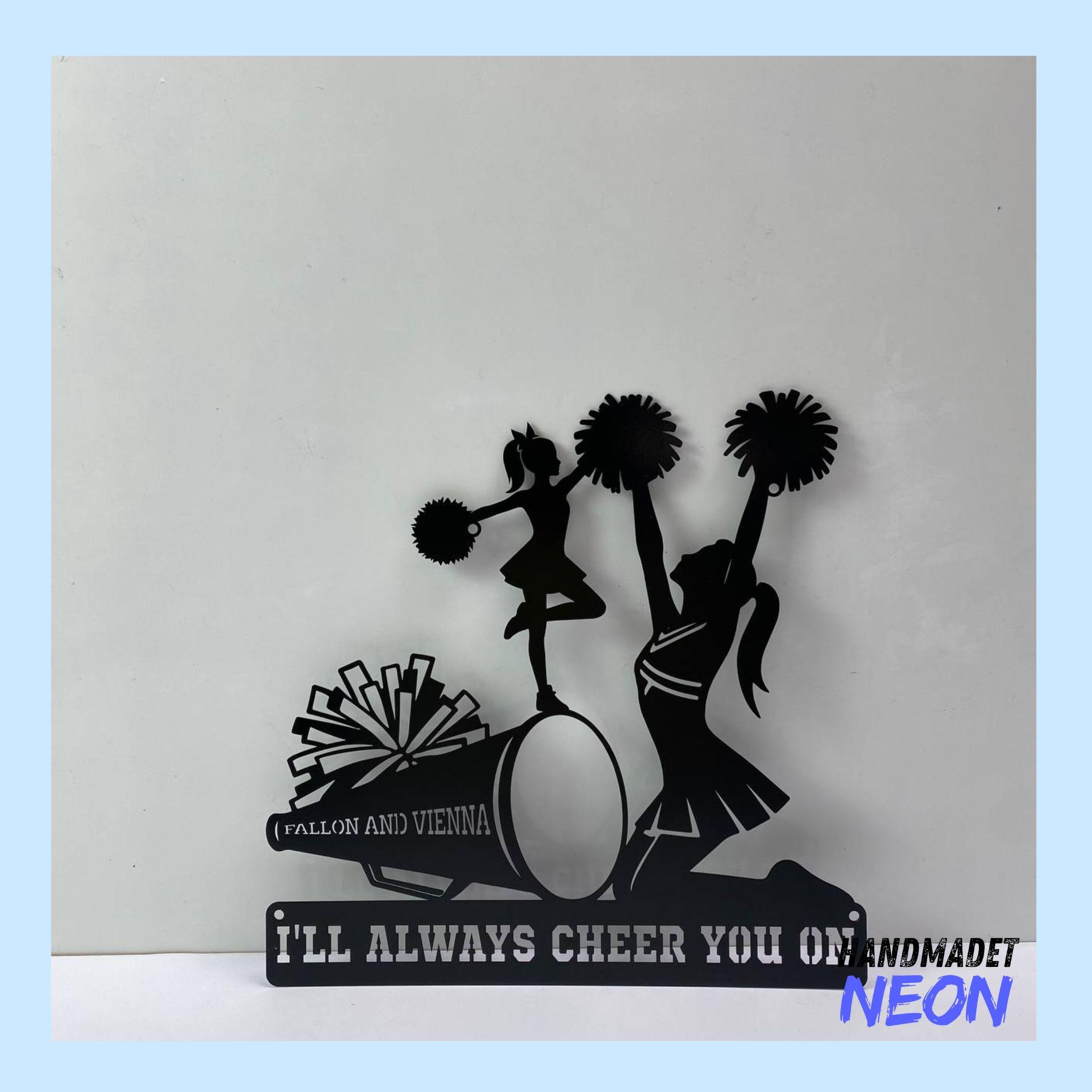 Personalized Mom Daughter Cheerleading Metal Wall Sign, Cheerleader ...