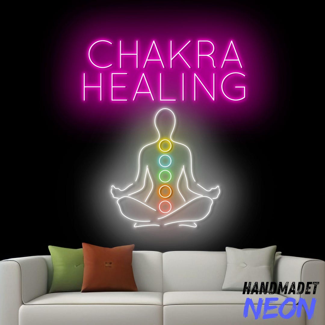 Chakra Healing Neon Sign, Chakra Balancing Led Sign, Chakra Neon Light ...