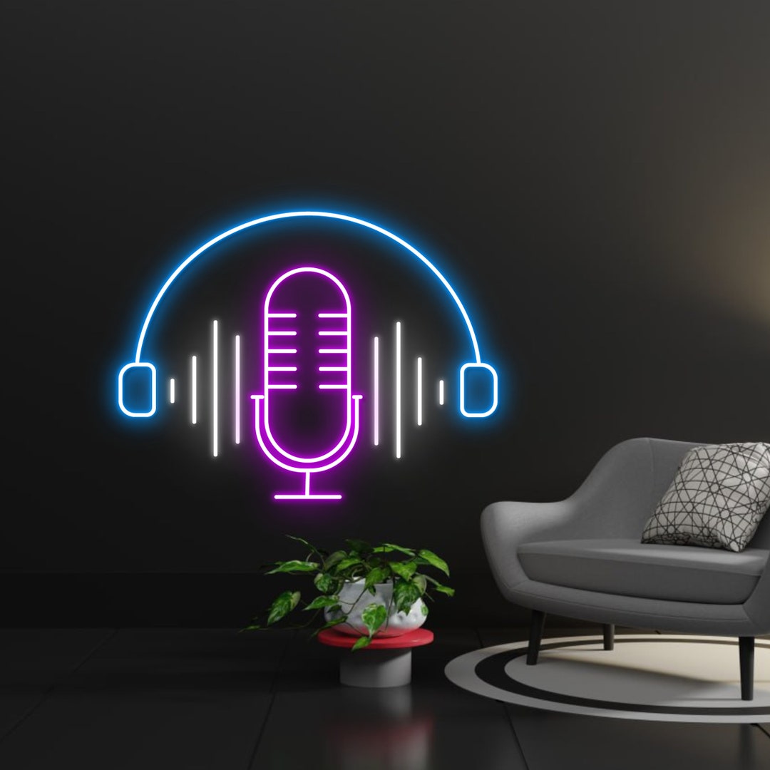 Podcast Neon Sign, Podcast Led Sign, Podcast Led Lights, Custom Name Neon Lights, Podcast Neon ...