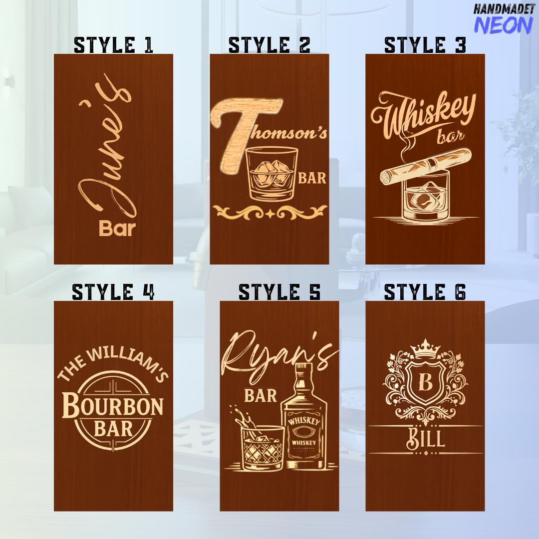Personalized Whiskey Dispenser – Rustic Wooden Liquor Bottle Holder ...