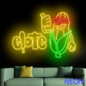 Mexican Elote Neon Sign, Elote Corn Led Sign, Elote Led Light, Elote ...
