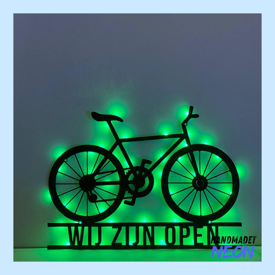 Personalized Bicycle Metal Sign, Road Bike Racing Metal Light, Cycling ...