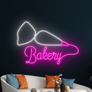 Bakery Neon Sign, Icing Bag Neon Light, Open Bakery Led Light, Bakery ...